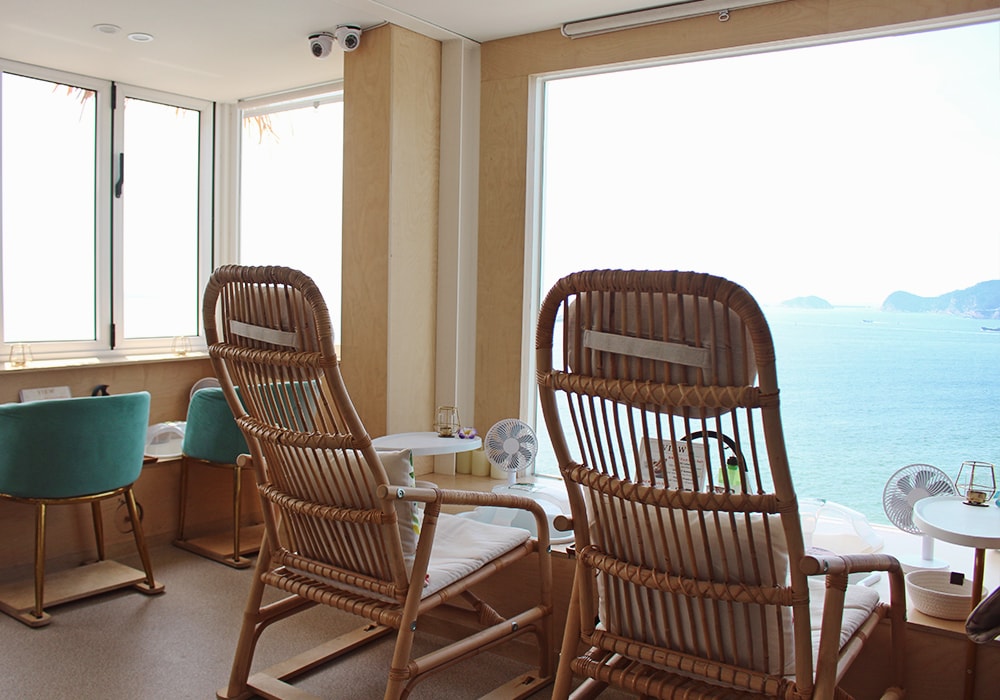 韓國釜山咖啡廳｜Footbath Cafe View，白淺灘文化村絕美海景，30分鐘足浴按摩喝咖啡 – 姊妹旅行 Sister travel